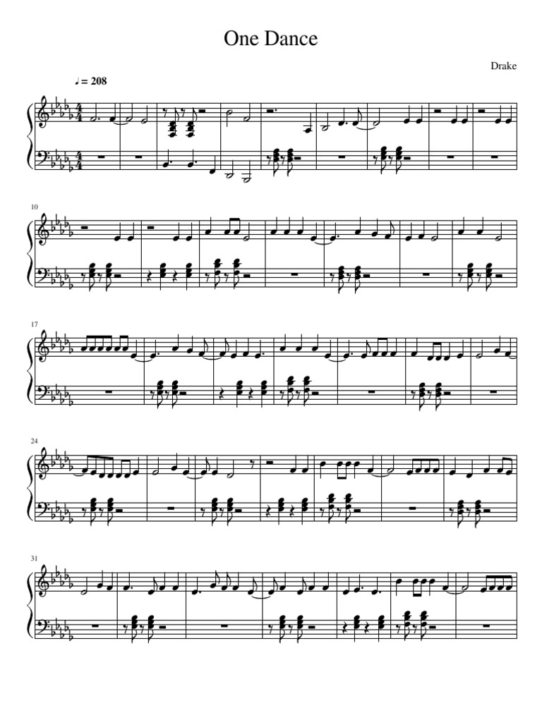 2634156-One Dance - Drake | PDF | Song Recordings Produced | Songs Written