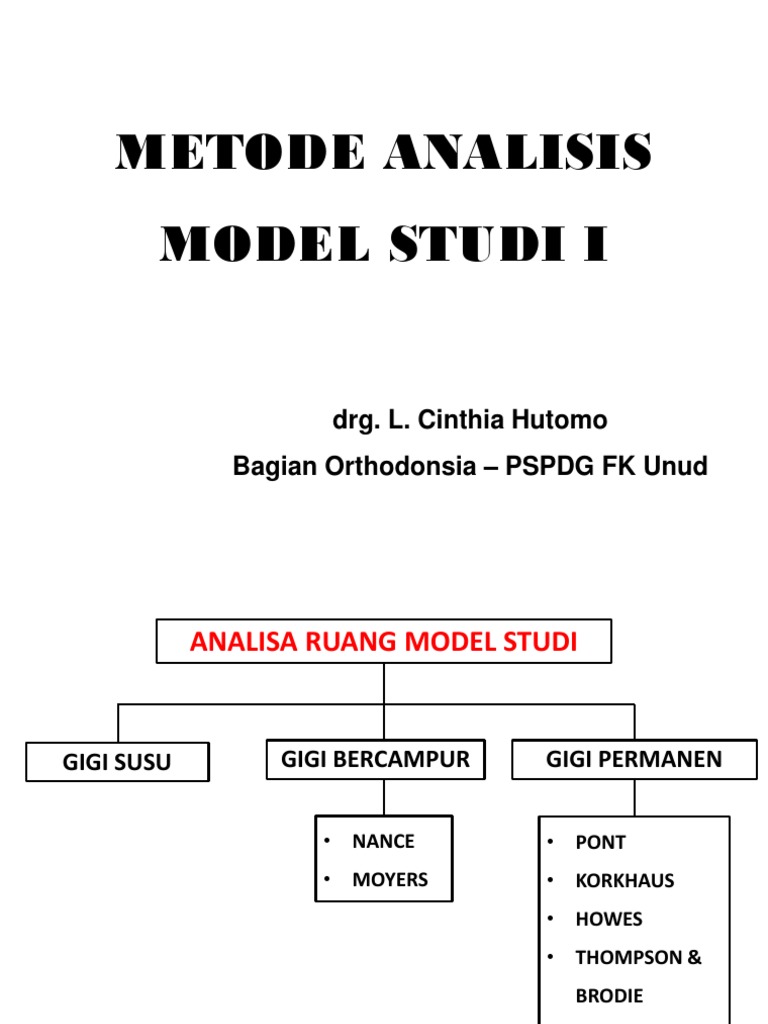 Lecture Analisis Model Studi | PDF