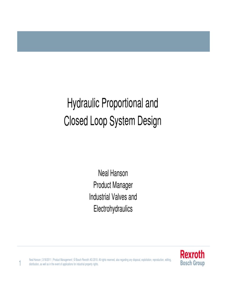 Hydraulic Proportional Closed Loop System Design | PDF | Amplifier | Valve