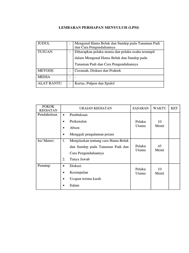 Mengenal Hama Beluk Dan Sundep Pada Tanaman Padi Dan Cara ...