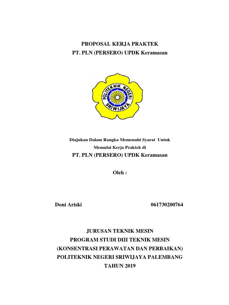 Proposal Magang Doni | PDF