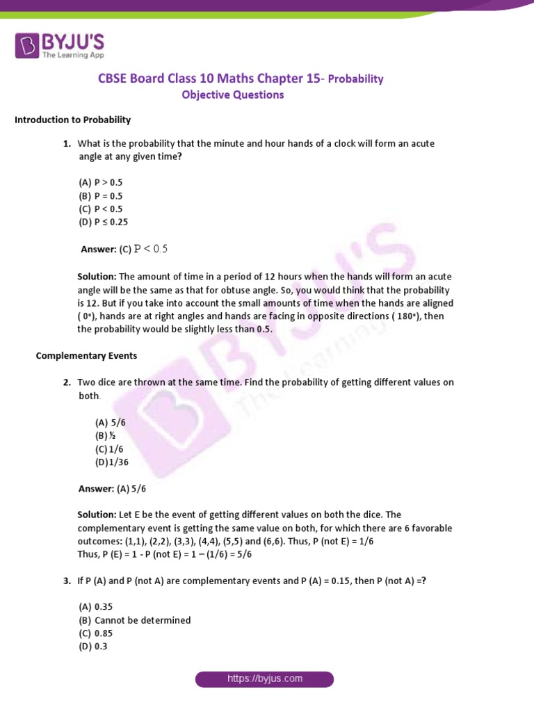 Maths Probability | PDF | Odds | Probability