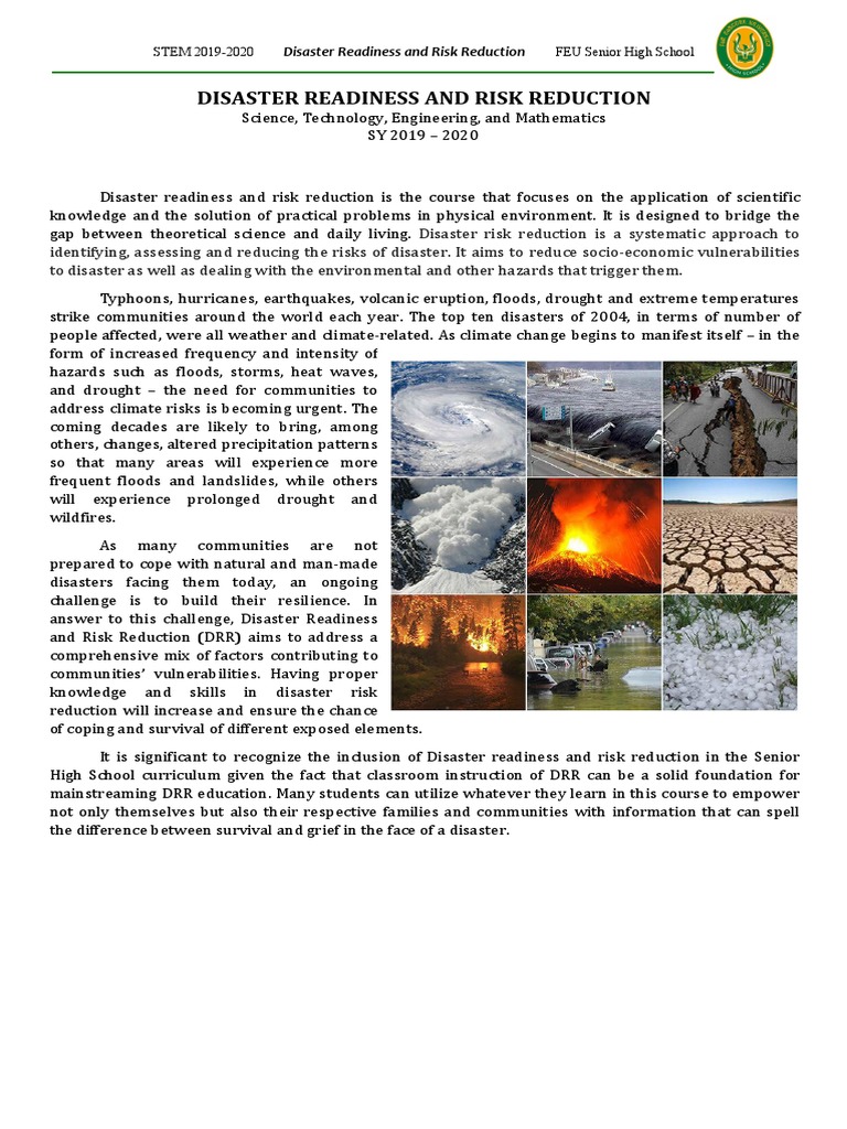 DRR - Unit 1 - Disasters, Disaster Risk and Hazards | PDF | Earthquakes ...