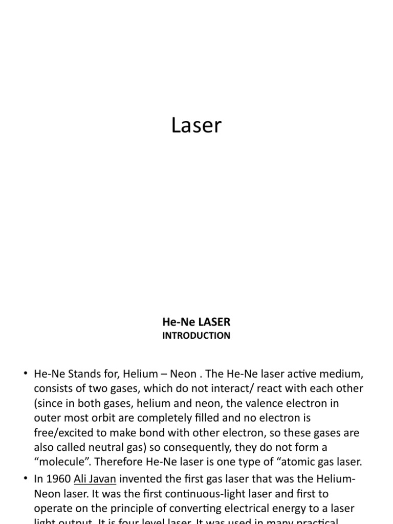 2nd Semester Laser Notes | PDF | Laser | Light
