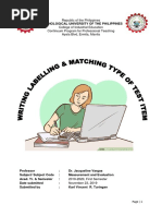 Identification Type Test Items: Example | PDF | Multiple Choice | Question