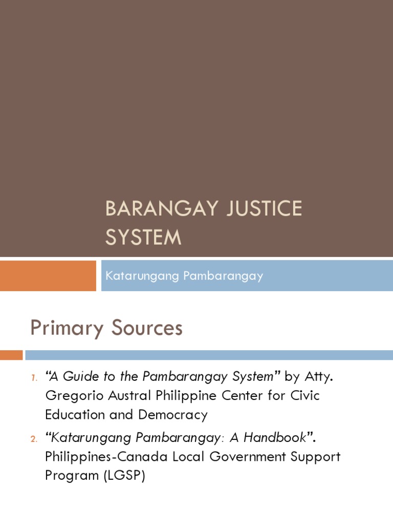 Overview of Katarungang Pambarangay | PDF | Arbitration | Mediation