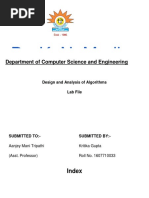 List of Programs: Course: Design and Analysis of Algorithms Course Id: MCA202 | PDF | Algorithms ...