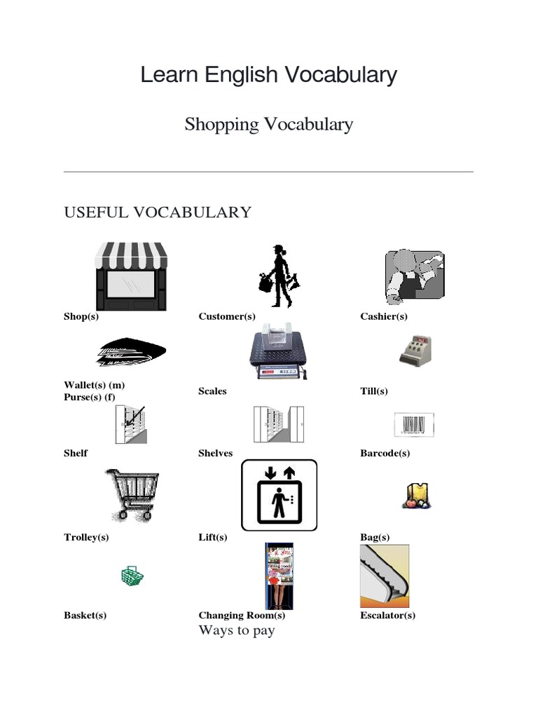 Learn English Vocabulary | PDF | Workweek And Weekend | Retail