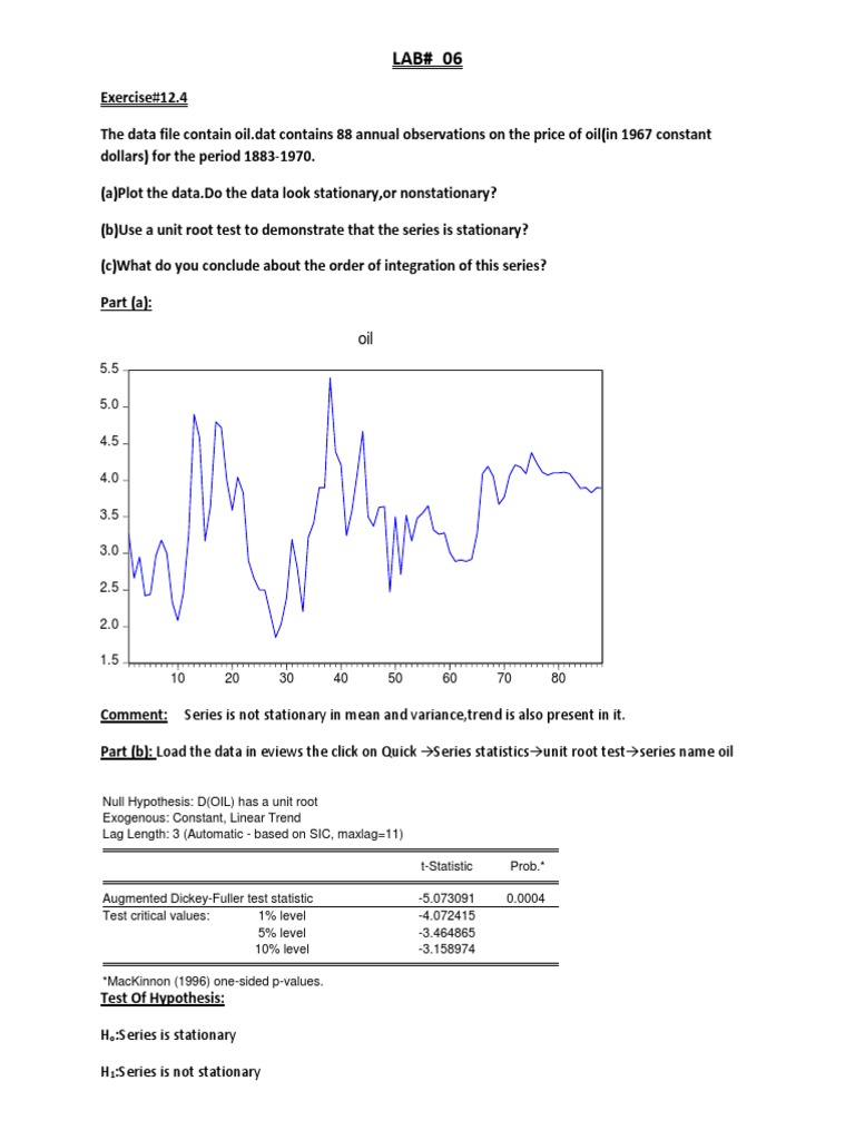 Lab 6 | PDF | P Value | Econometrics
