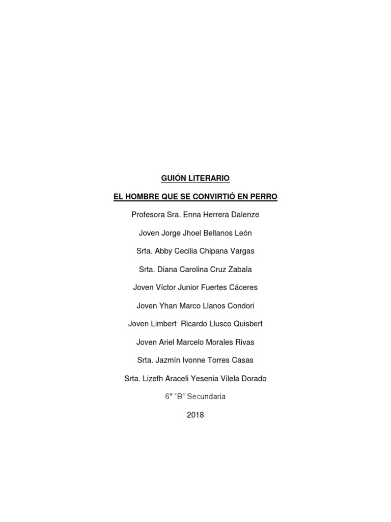 El Hombre que se Convirtió en Perro | PDF