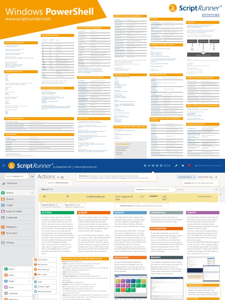 ScriptRunner PowerShell Poster 2018-EnG | PDF | Windows Registry ...