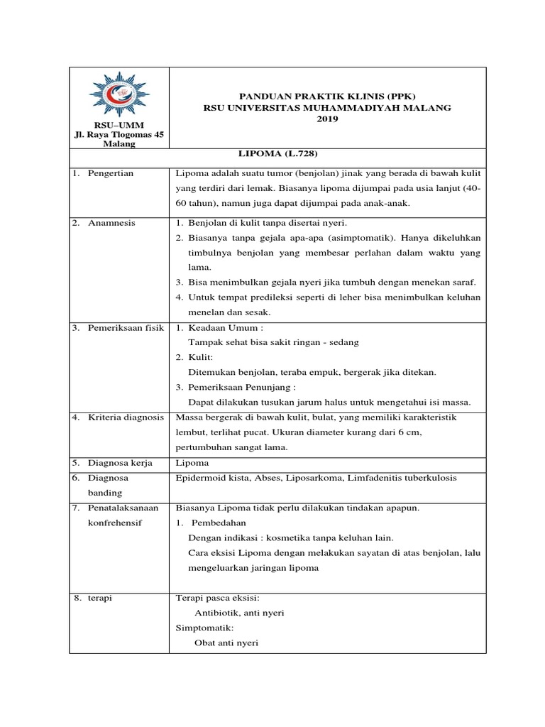 PPK Lipoma | PDF