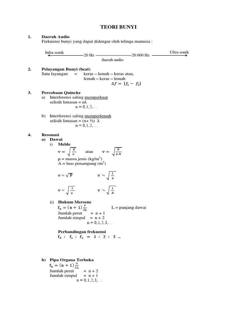 03 Teori Bunyi | PDF | Metode & Bahan Ajar