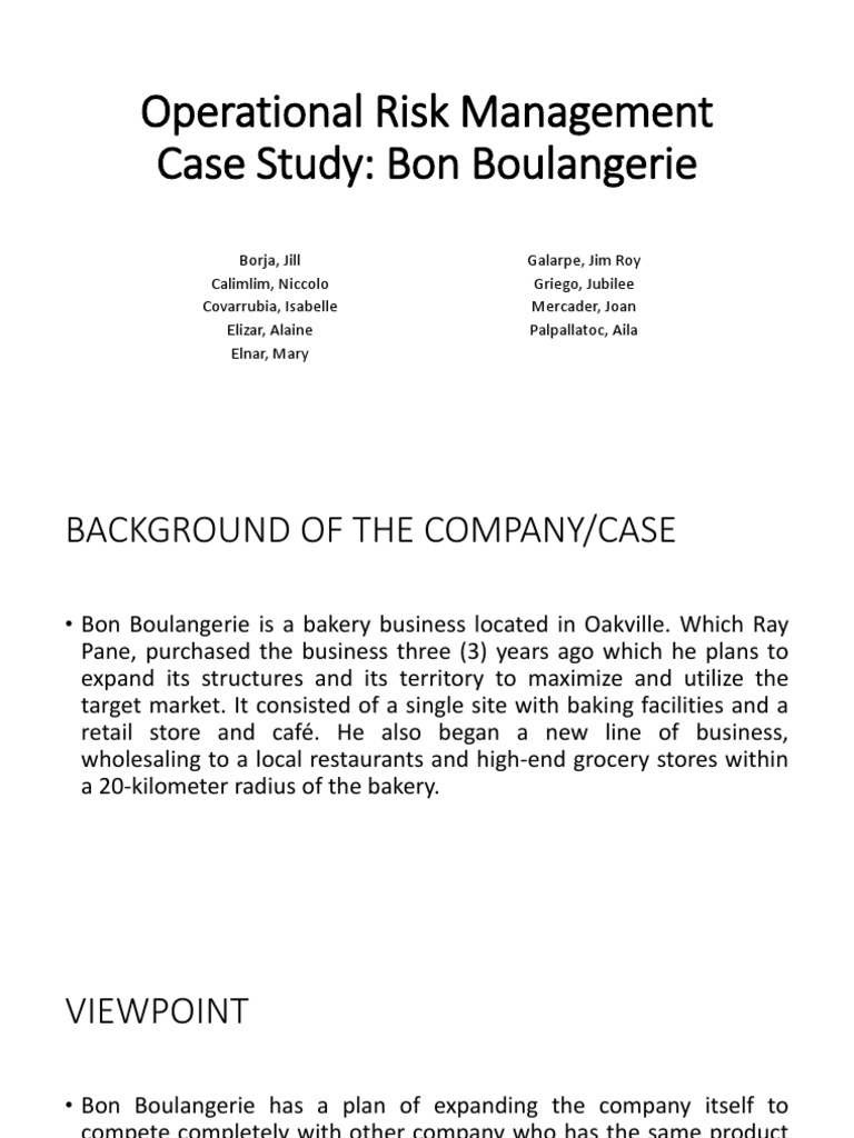 Operational Risk Management Case Study | Download Free PDF | Employment | Retail