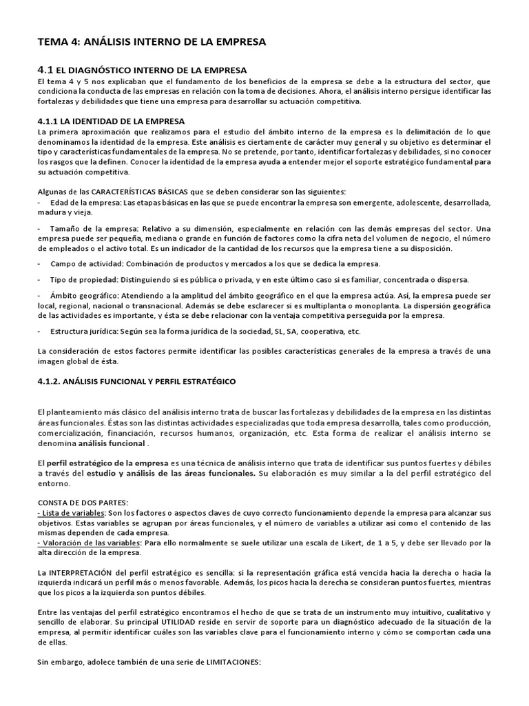 Tema 4 Direccion Estrategica Definitivo | PDF | Cadena de valor | Análisis FODA