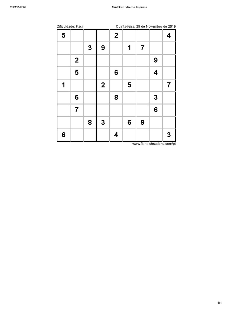 Sudoku Extremo Imprimir PDF | PDF