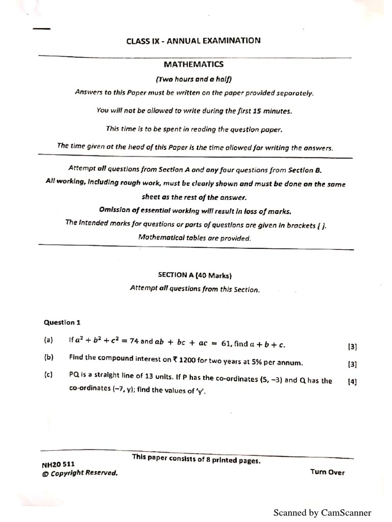 Question Paper | PDF