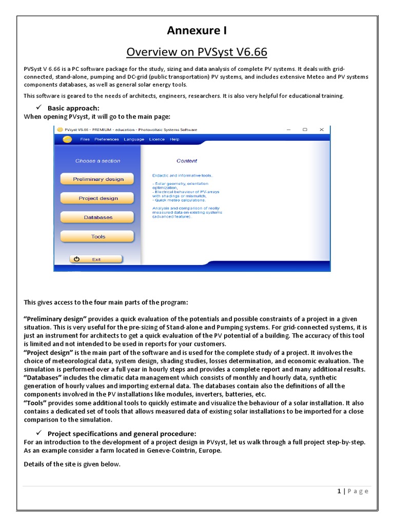 Overview On PVSyst | Download Free PDF | Photovoltaic System ...