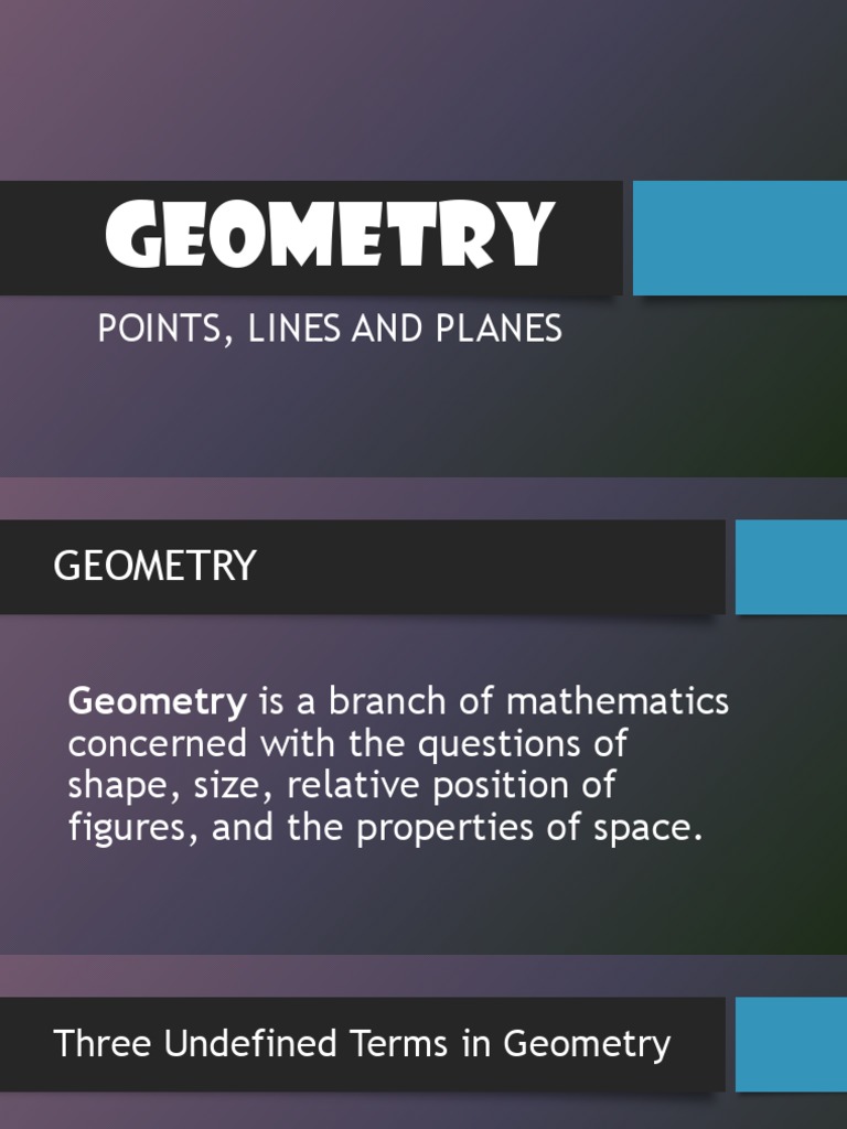 Geometry Grade 7 | PDF | Line (Geometry) | Plane (Geometry)