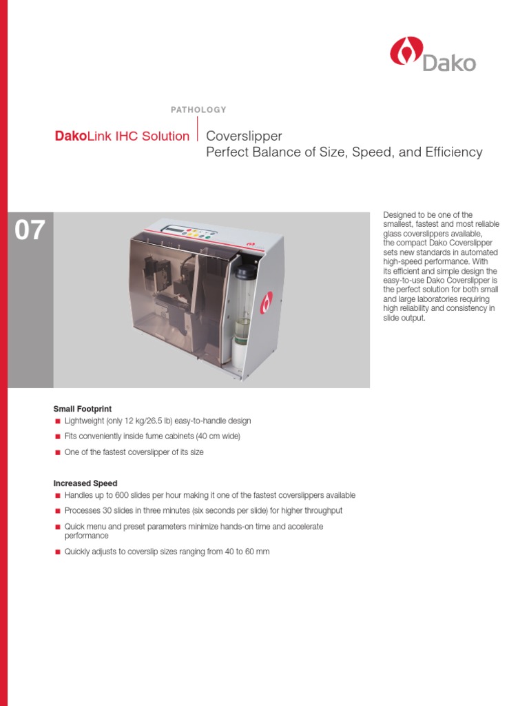 An Overview of the Dako Coverslipper: A Small, Fast, and Reliable Glass ...