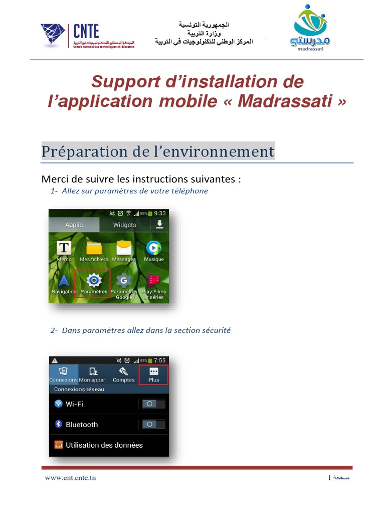 Installation de Madrassati Android | PDF | USB | Technologie numérique