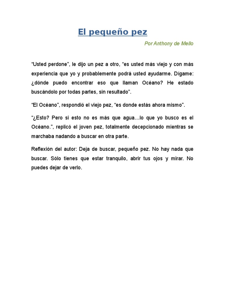 El Pequeño Pez Pdf