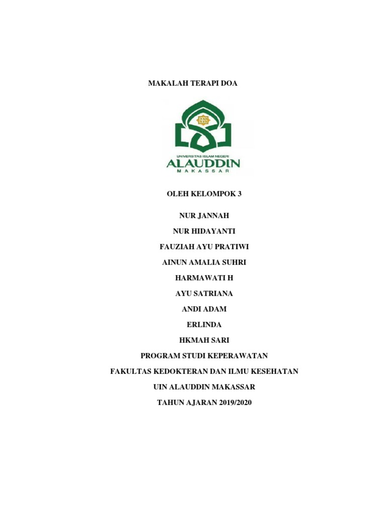 Terapi Doa: Manfaat dan Pengaruhnya | PDF