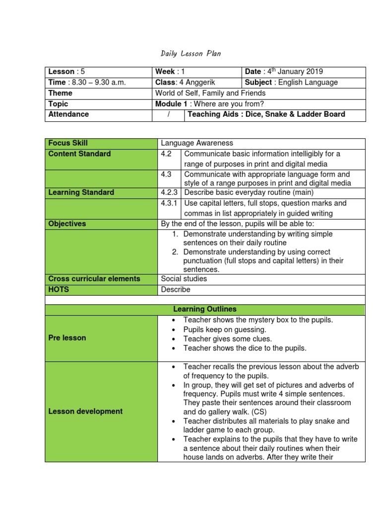 Cefr Lesson Plan | PDF | Lesson Plan | Teachers