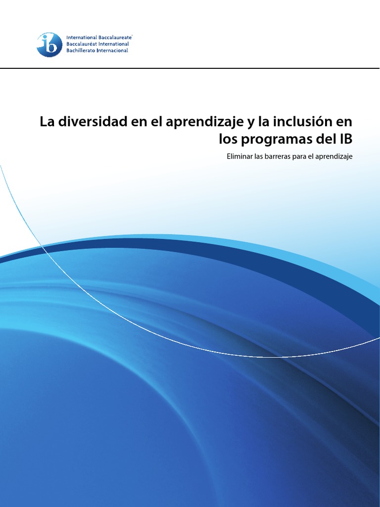 Diversidad e Inclusión en IB | PDF | Inclusión (Educación) | Aprendizaje