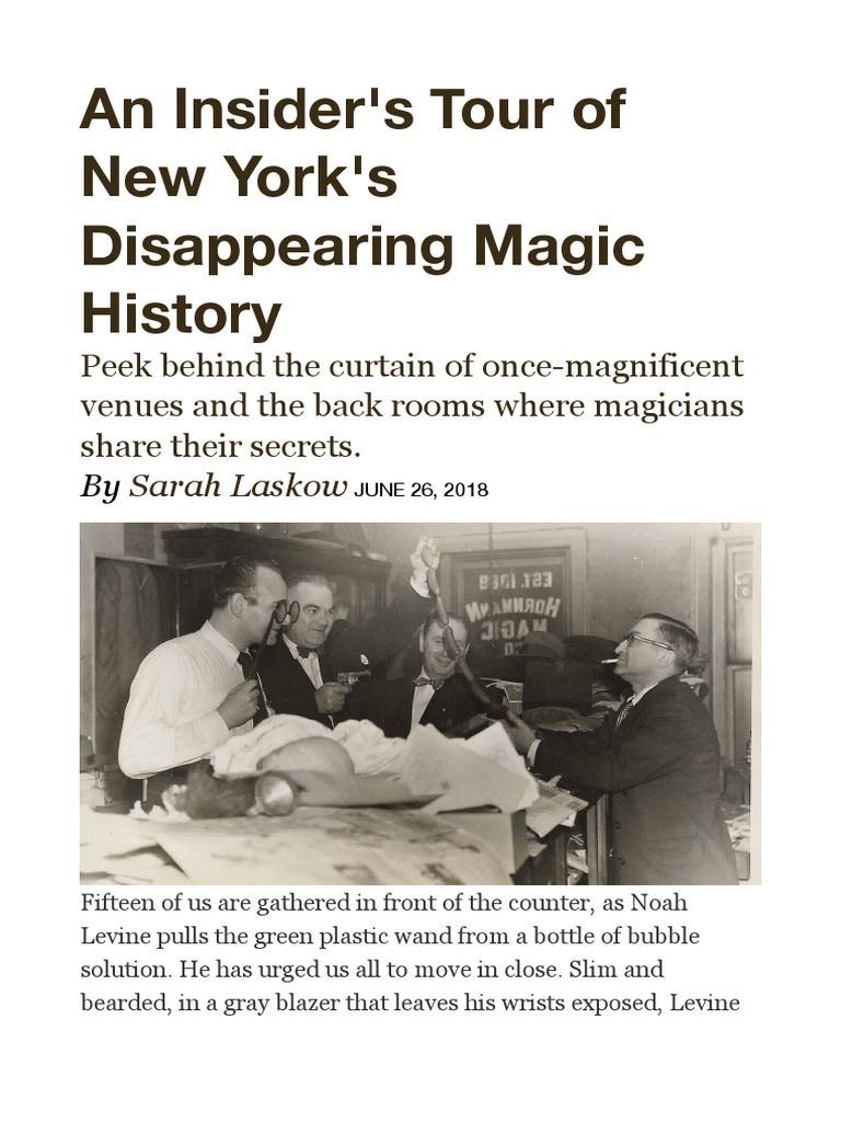 Disappearing Magic History | PDF | Magic (Illusion) | Harry Houdini