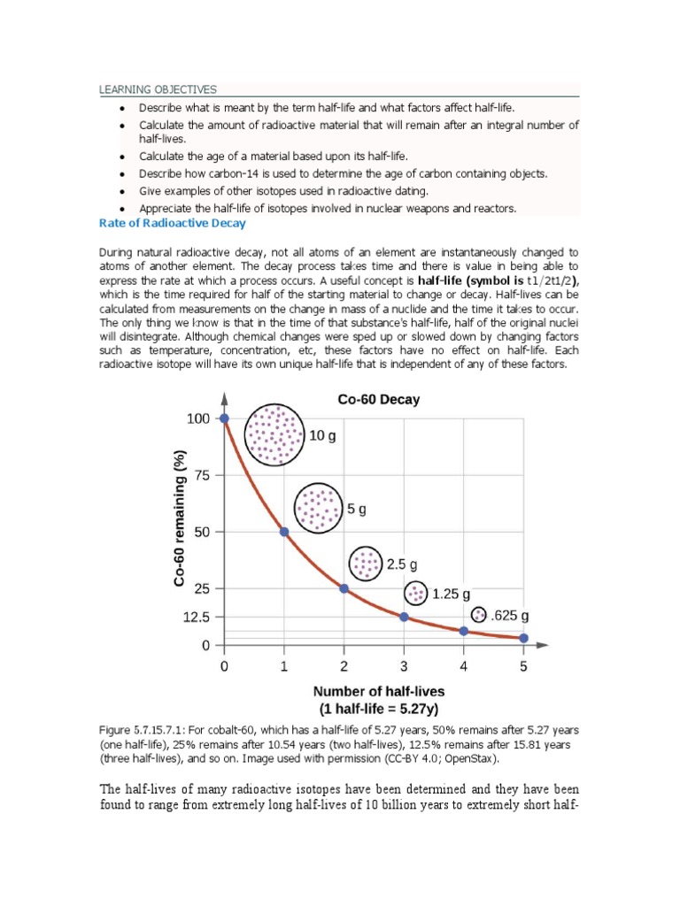 Half Life Reactions Discussions and Solutions | PDF | Radioactive Decay ...