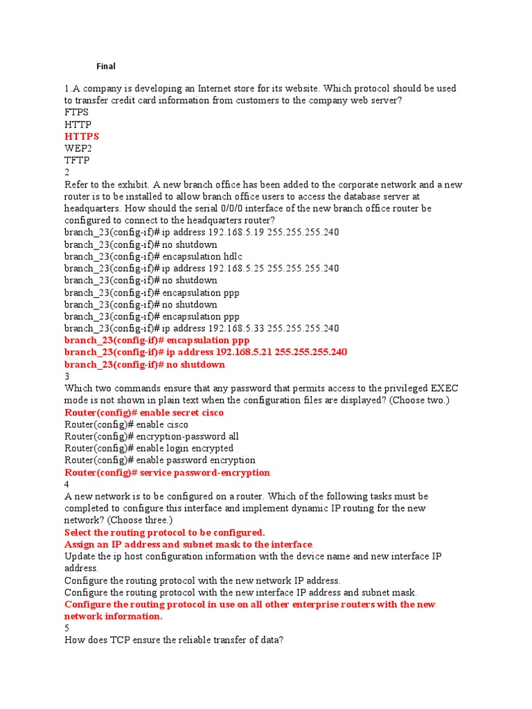 Final | PDF | Router (Computing) | Ip Address