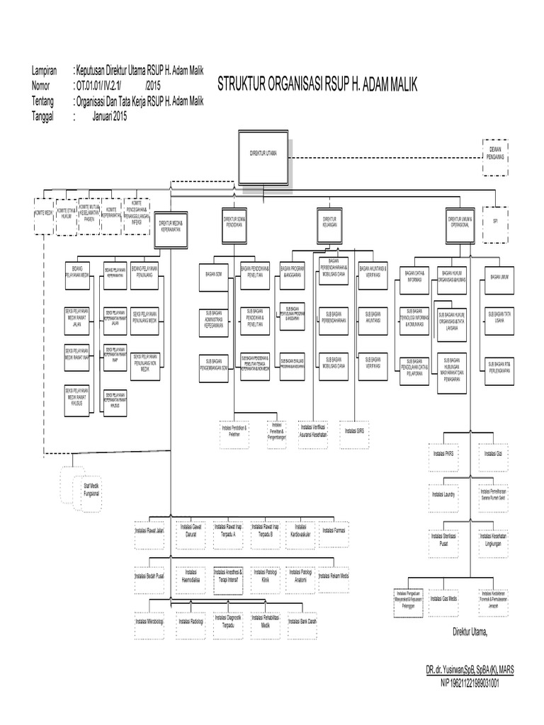Struktur Organisasi RSUP H. Adam Malik PDF | PDF