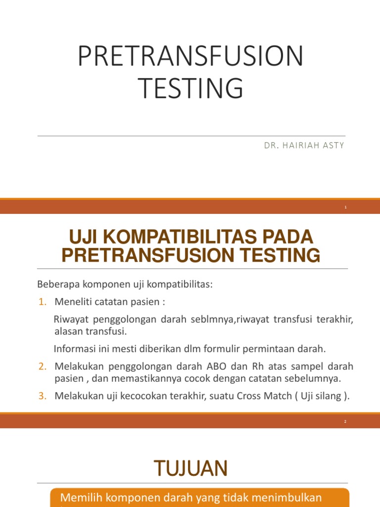 Pretransfusion Testing | PDF
