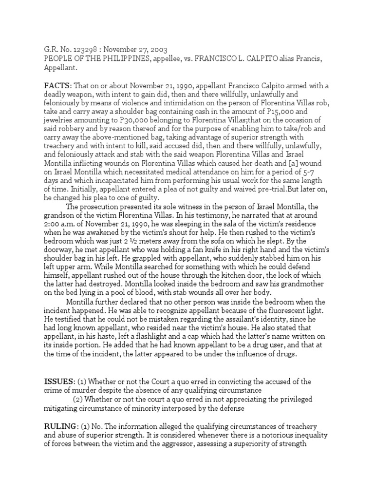 People vs. Calpito | PDF | Prosecutor | Evidence