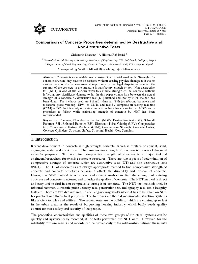 Comparison NDT and DT | PDF | Nondestructive Testing | Reliability ...