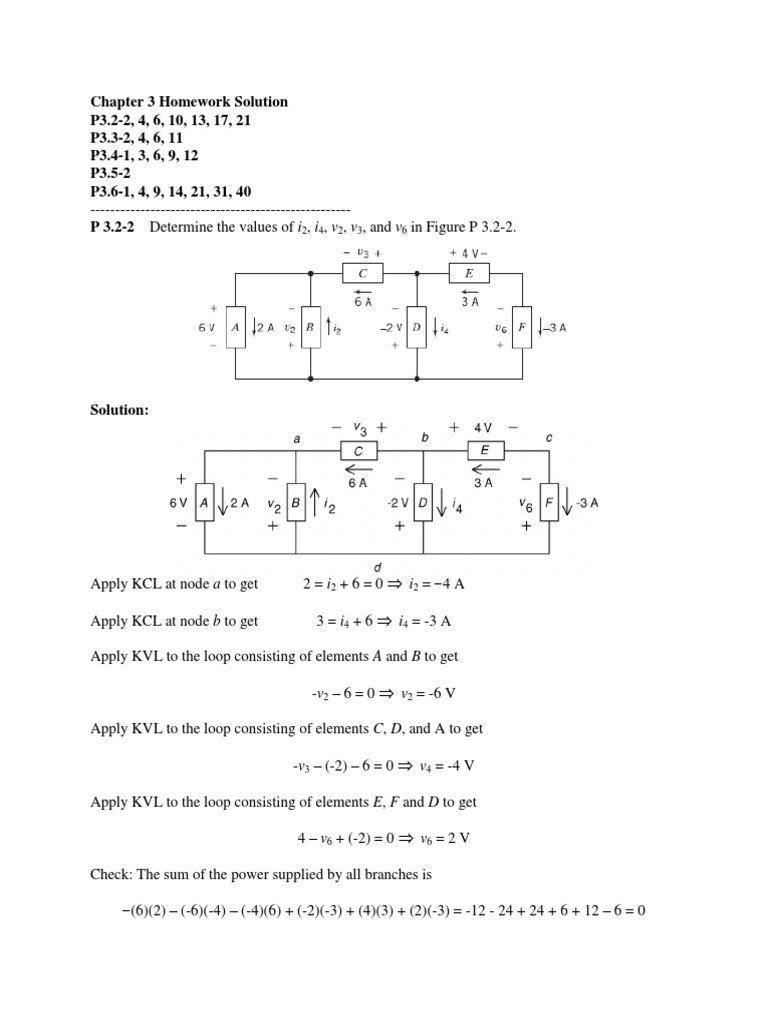 Chapter 3 Homework Solution | Download Free PDF | Electrical Network | Series And Parallel Circuits