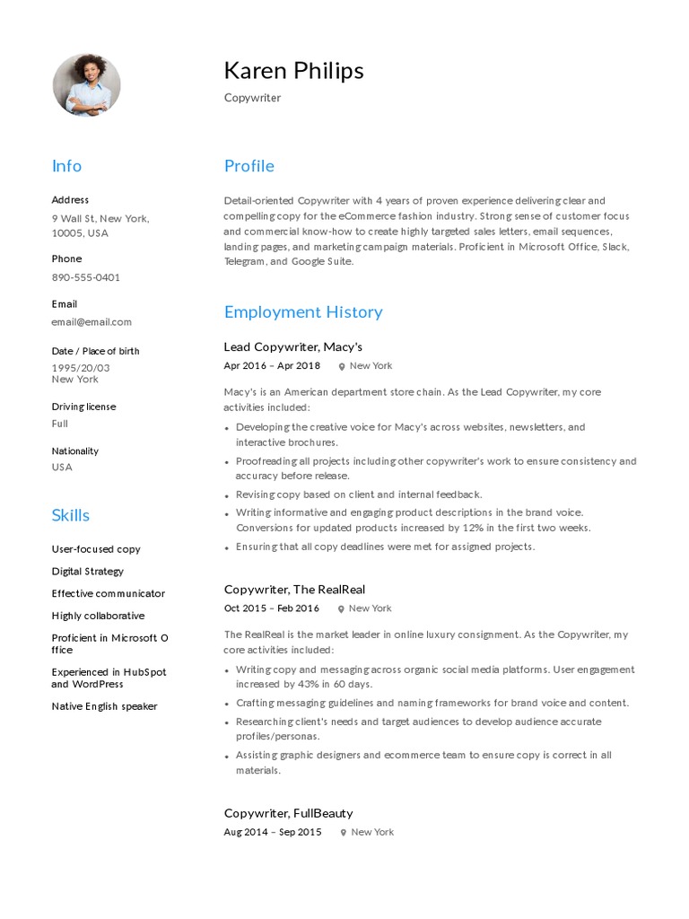 Philips - Resume - Copywriter-8 | PDF | Direct Marketing | Copywriting