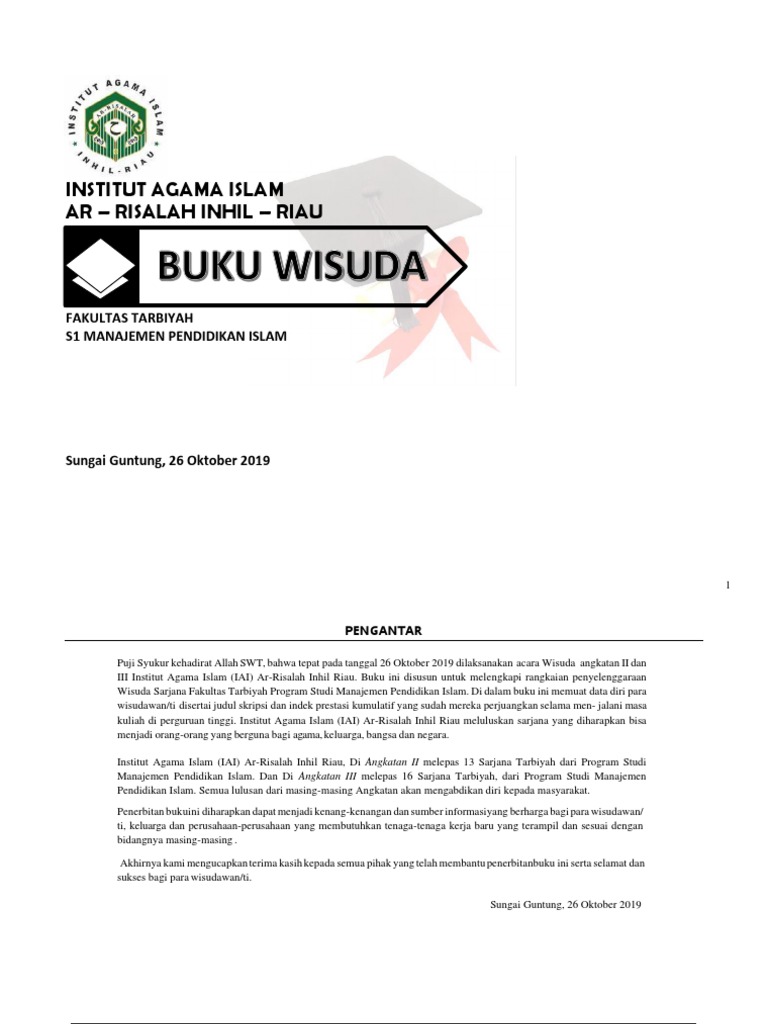 Buku Wisuda Revisi 2019 Siap Cetak Pdf