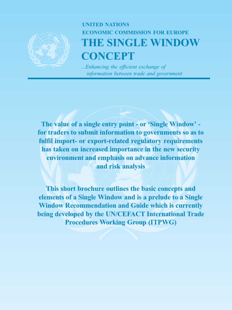 UN Single Window Concept | PDF | Business | Economies