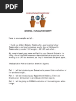 General Evaluator Script | PDF