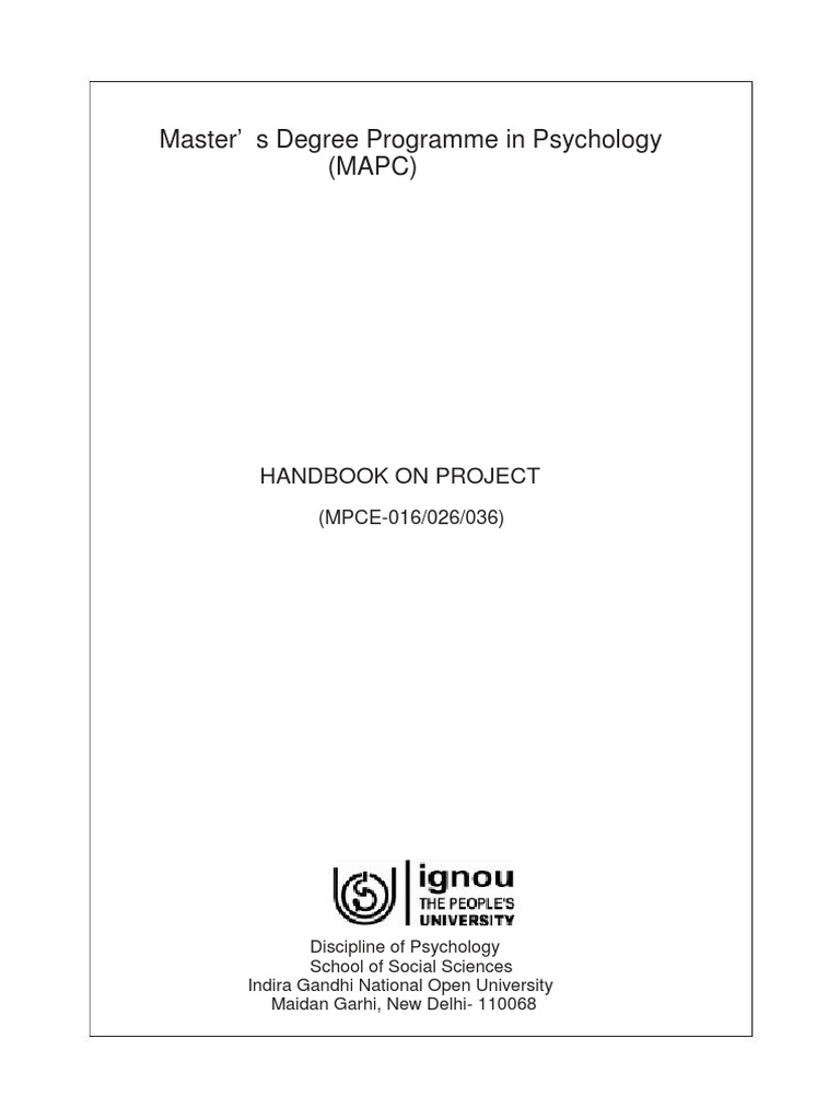 Mapc Hand Book | PDF | Hypothesis | Thesis