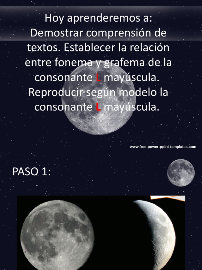 Aprendiendo sobre la Luna y su escritura | PDF