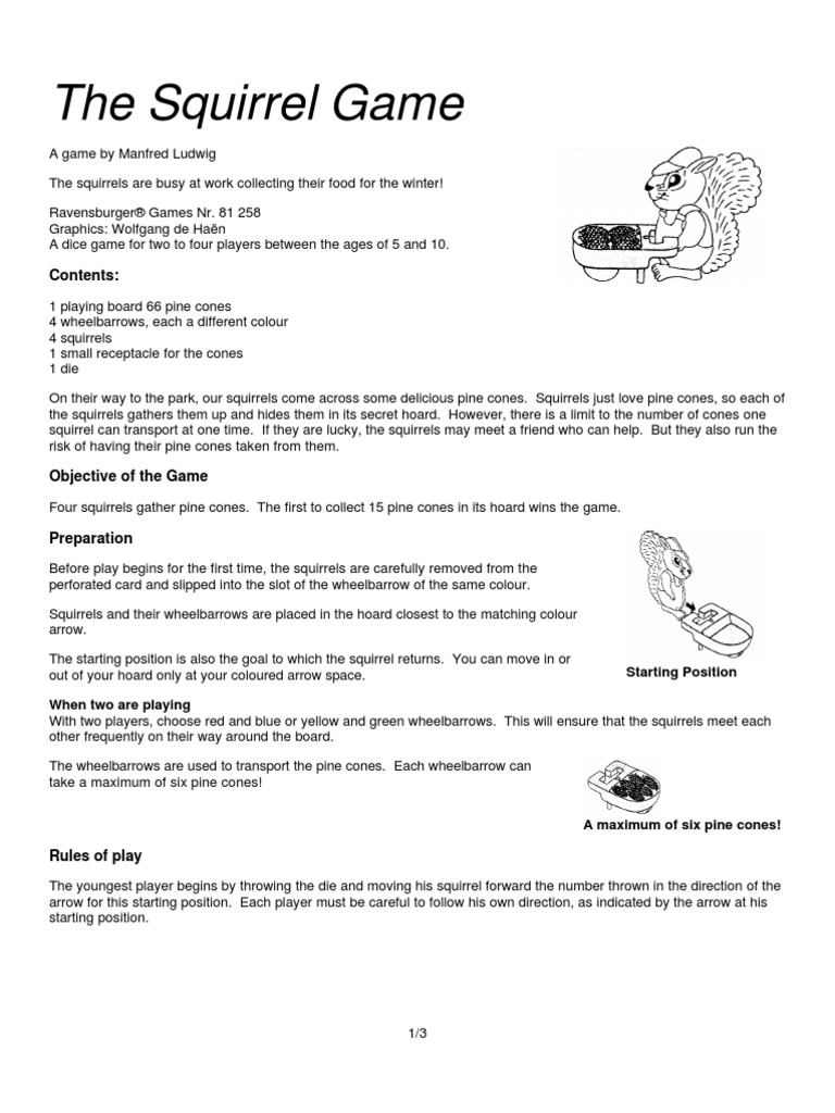 Squirrel Game Rules | PDF | Pine | Leisure