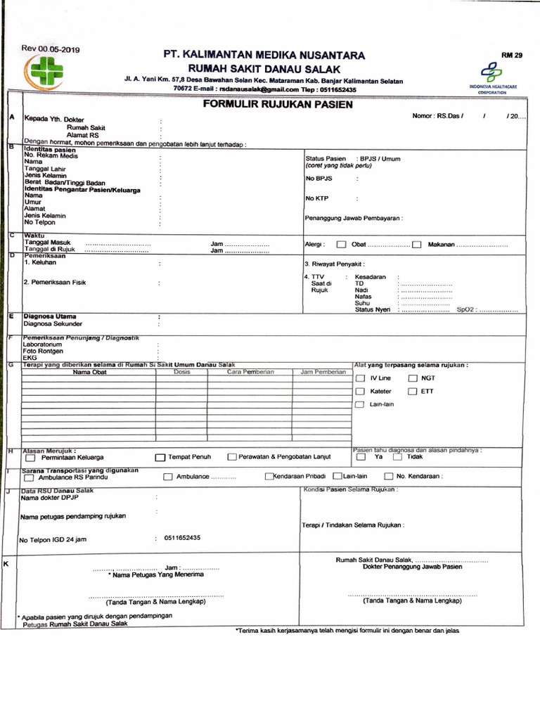 Form Rujukan Pasien | PDF