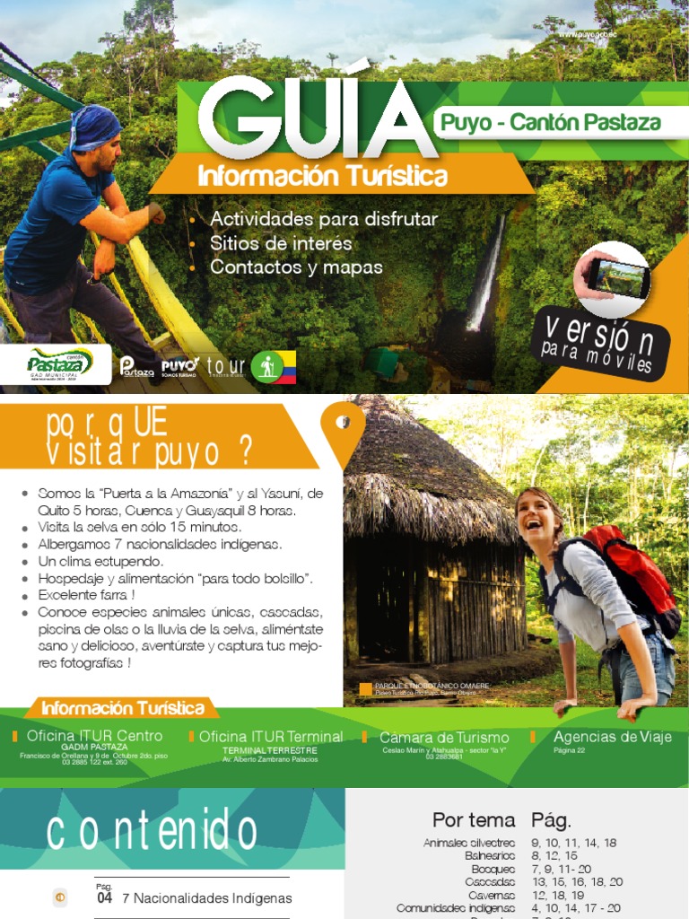 Guía Turística de Puyo, Ecuador | PDF | Ecuador | Naturaleza