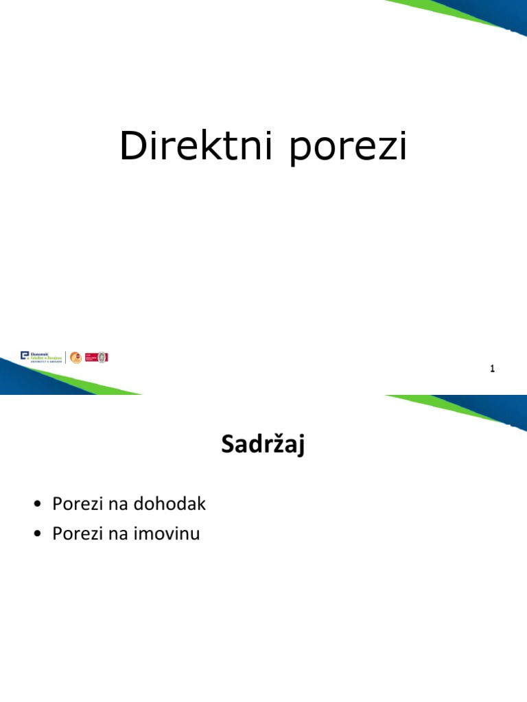 Direktni Porezi | PDF