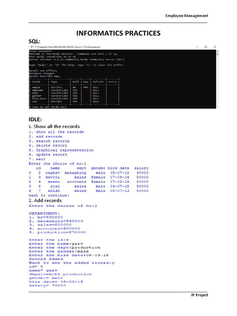 Class 12th IP Project 2019-20 | PDF | Areas Of Computer Science | Computing