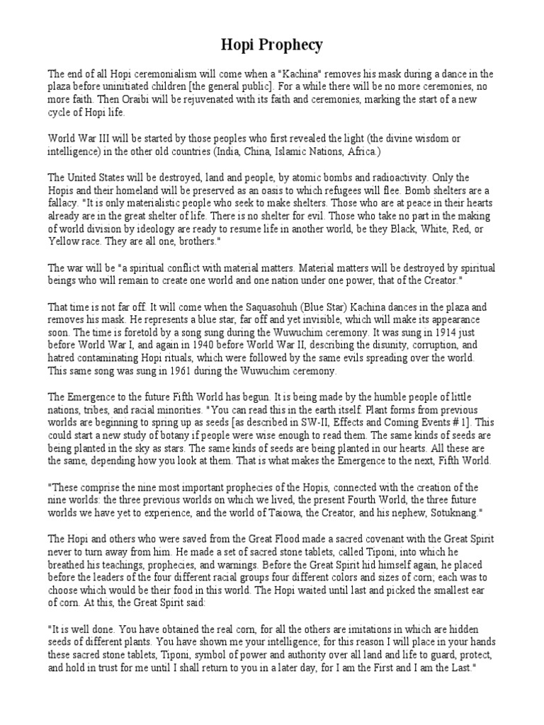 The Hopi Prophecy PDF | PDF | Hopi | Moon