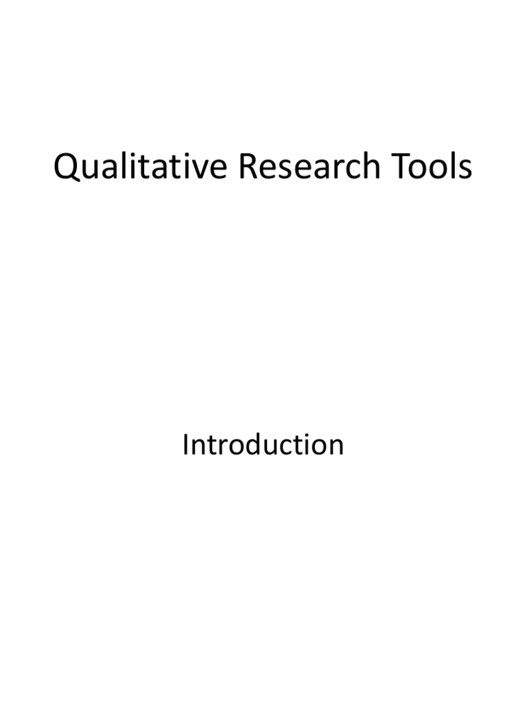 ZIKMUND - CHP 7 - Qualitative Research Tools | PDF